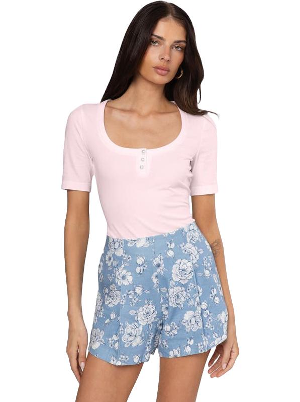 GENERATION LOVE Generation Love Tawny Henley Top
